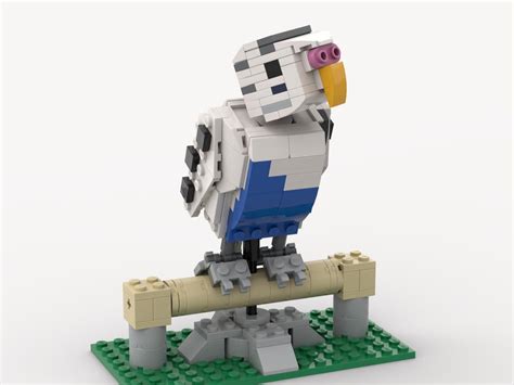 Lego Moc Parakeet With Stand White By Penguins And Plastic