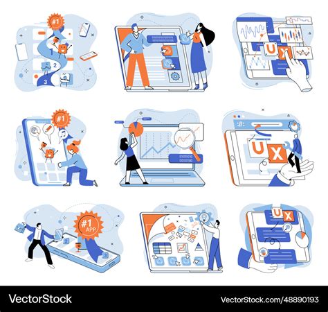 application testing metaphor royalty free vector image