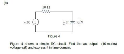 Solved B Figure Shows A Simple RC Circuit Find The Ac Chegg