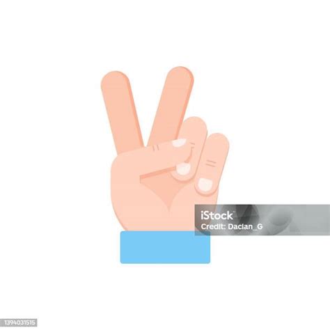 플랫 평화 기호 그림입니다 승리 손 제스처 아이콘입니다 2명에 대한 스톡 벡터 아트 및 기타 이미지 2명 몸짓 벡터 Istock