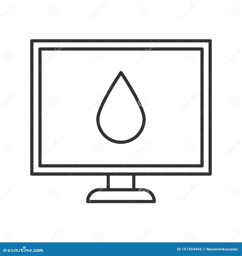 Outline Calibration Vector Icon Isolated Black Simple Line Element