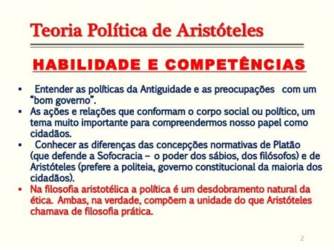 A Teoria Politica De Aristóteles