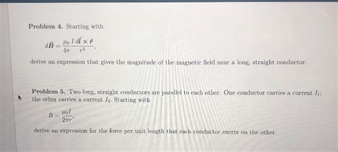 Solved Problem Starting With Derive An Expression That Chegg Com