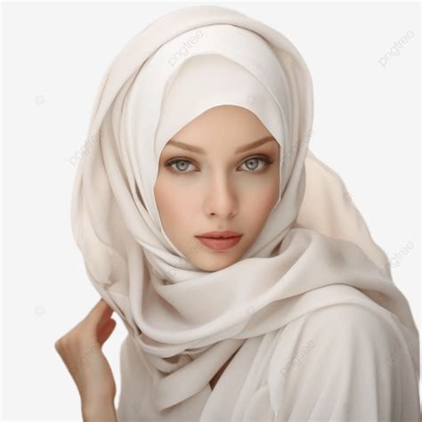 Hermoso Hijab Fondo Blanco PNG Dibujos 3d Clipart Mujer PNG Imagen