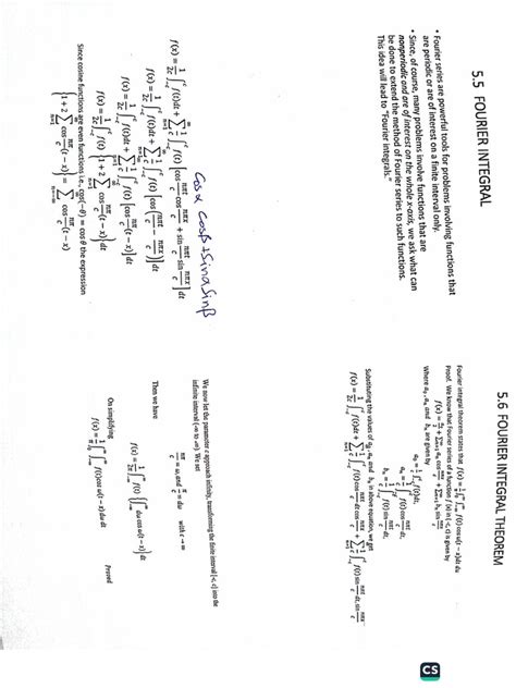 Fourier Integral Theorem Pdf