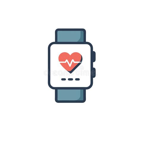 Smartwatch Heart Rate Monitor Healthcare Technology And Fitness Tracking Device Stock Vector