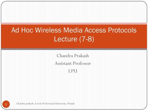 Lecture 7 8 Ad Hoc Wireless Media Access Protocols Pdf