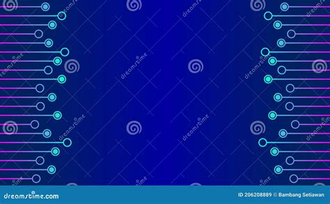 Cyberpunk Circuit Board Background Design Template Abstract Technology Vector Illustration With