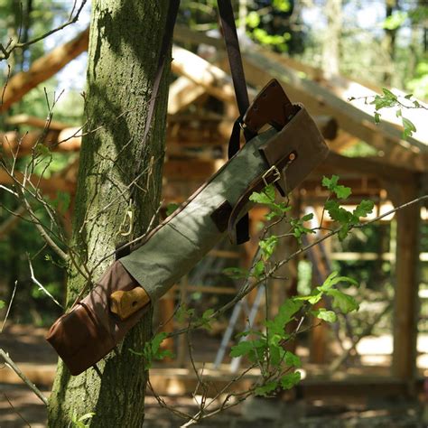 Leather And Canvas Axe Bucksaw Carry Case Journeyman Handcraft