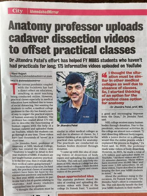 Dr Jitendra Patel Posted On Linkedin