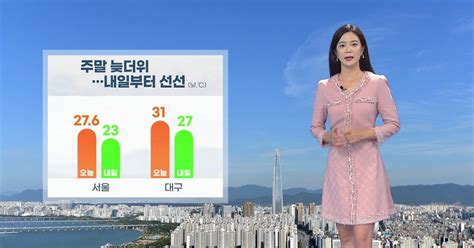 날씨 내일도 곳곳 탁한 공기중부 더위 한풀 꺾여