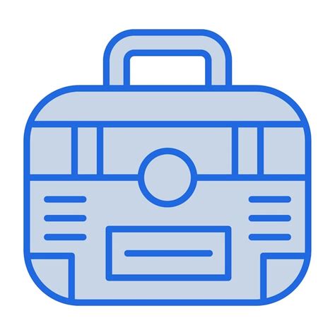 Premium Vector Briefcase Blue Tone Illustration