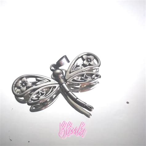 Pattern Dragonfly Necklace Blink Juwele™ Stainless Steel Jewelry