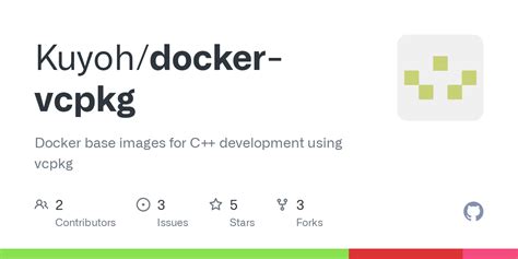 Github Kuyoh Docker Vcpkg Docker Base Images For C Development
