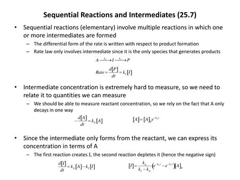 Ppt Sequential Reactions And Intermediates 257 Powerpoint