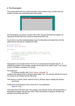 Fltk Tutorial Pdf