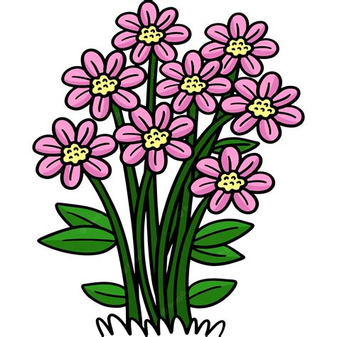 Premium Vector Spring Flower Cartoon Colored Clipart Illustration