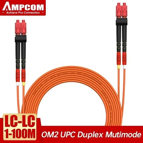 AMPCOM OM2 LC LC SC SC LC SC UPC 50 125 멀티 모드 듀플렉스 LSZH 광섬유 패치 케이블 및 점퍼