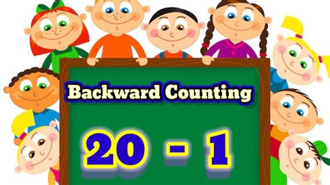 Reverse Counting 20 To 1count Down From 20 To 1backward Counting 20