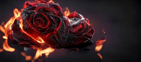 Premium Ai Image Heartbroken Concept By Spectacular Burning Rose