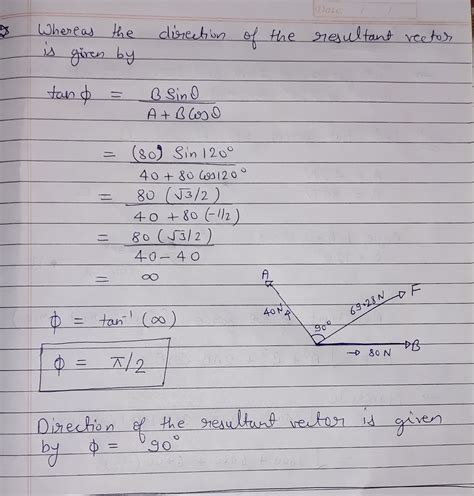 [solved] 8 Two Forces Of 40n And 80n Act At An Angle Of 120 To Each