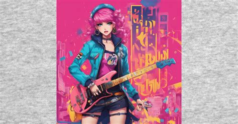 Waifu Guitar Heavy Metal Guitar Player T Shirt Teepublic