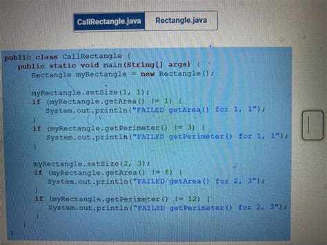 Call Rectanglejava Rectanglejava Public Class