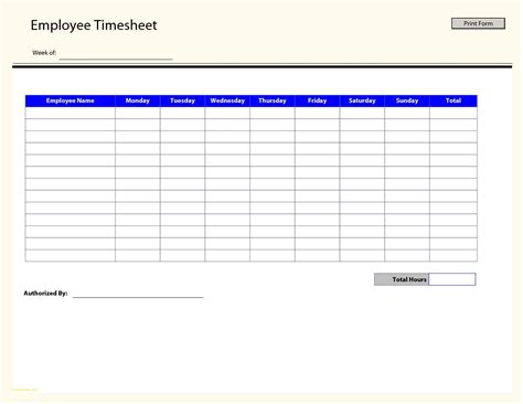 Overtime Sheet Template Excel
