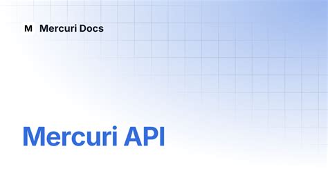 Introduction Mercuri Api Mercuri Docs