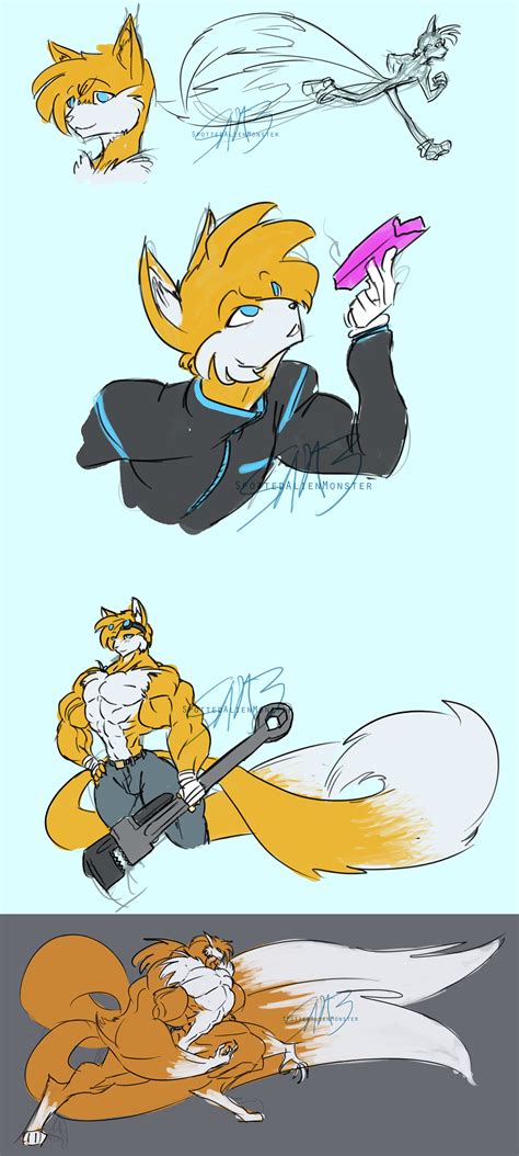 Doodles Miles Tails Prower By Spottedalienmonster On Deviantart