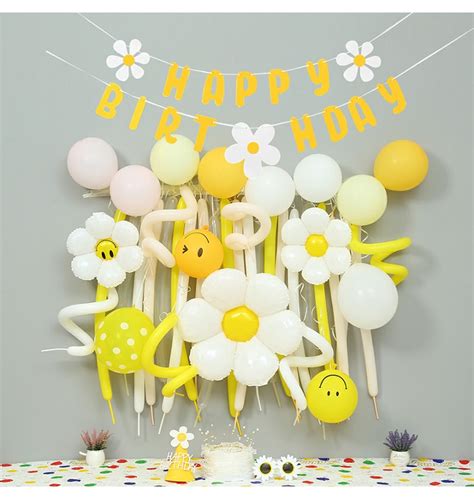 피앤비유니티 데이지 가랜드 스마일 프리데코 생일 풍선세트 티몬