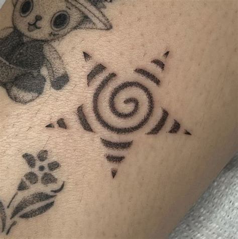 Swirl Star Tattoos Sharpie Tattoos Funky Tattoos