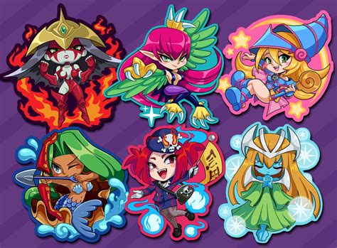Yu Gi Oh Vinyl Stickers Burstinatrix Harpie Lady Dark Magician Girl