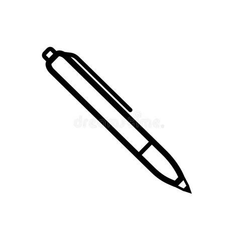 Pen Writing Vector Icon Stock Vector Illustration Of Ballpen
