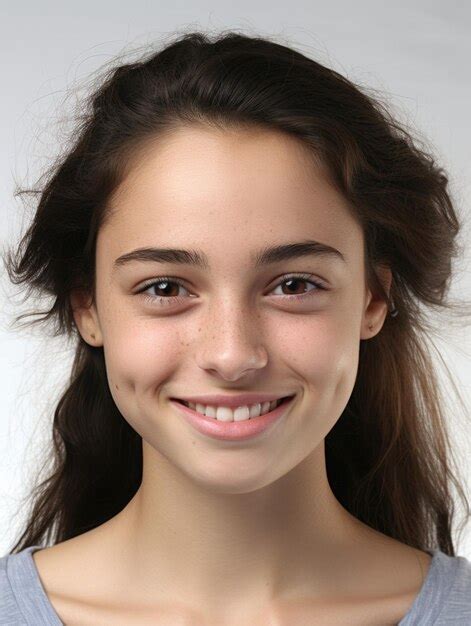 Premium Photo Girl Face With Detailed Skin Texture