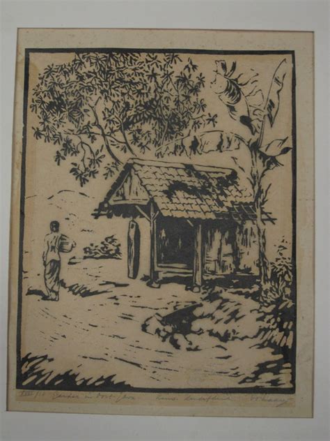 Jozef Van Raay Zeer Zeldzame Gesigneerde Indonesie Java Ets Jozef
