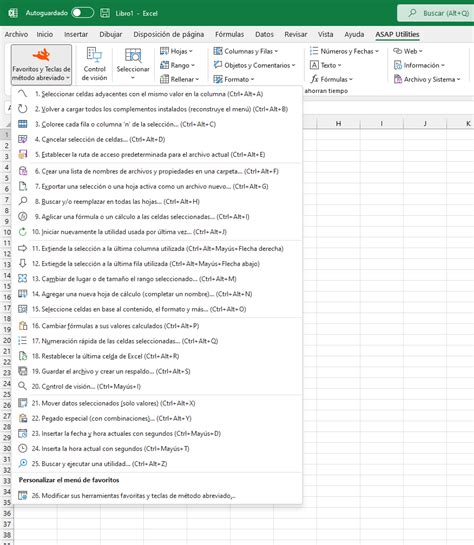 Favoritos Y Teclas De M Todo Abreviado Modificar Sus Herramientas