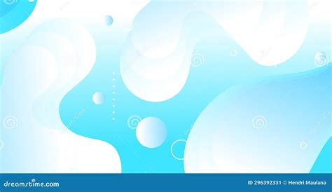 Abstract Liquid Wave Background With Blue And White Gradient Color
