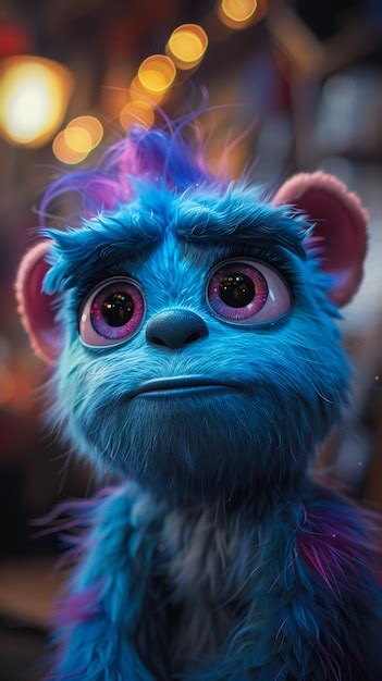 Chibi Sully De Monsters Inc Mirando Uno De Los Portales De La Puerta