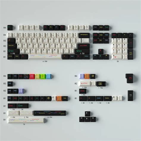 GMK Emo Blue Black Mechanical Keyboard Keycaps Complete Set 152 Keys