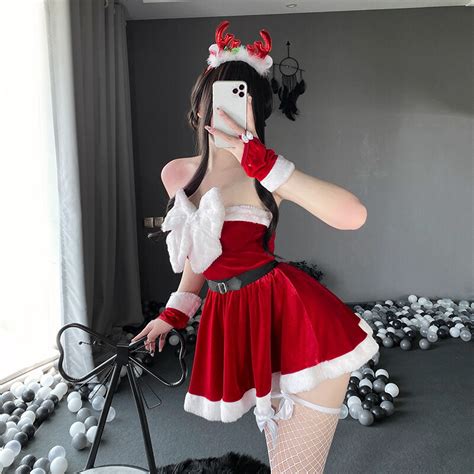 【楽天市場】クリスマス サンタランジェリー ビスチェ ミニスカート リボン サンタコスプレ サンタクロース セクシー ベビードール