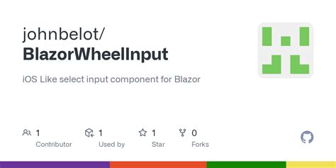 Github Johnbelotblazorwheelinput Ios Like Select Input Component For Blazor