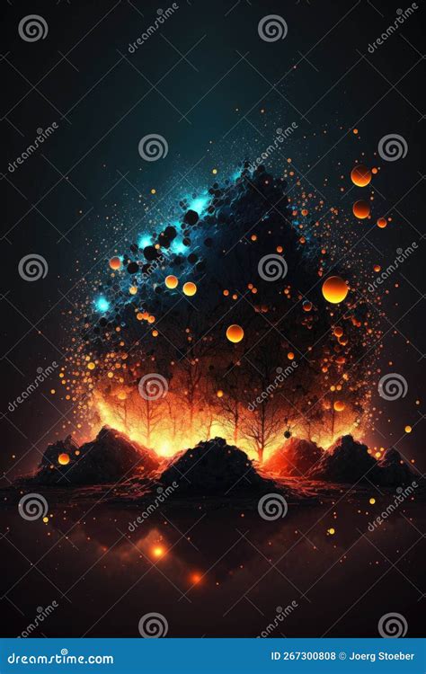 Glowing Particle Wallpaper Generative Ai Stock Illustration Illustration Of Energy