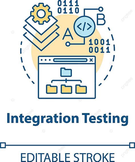 integration testing icon for software development element art code