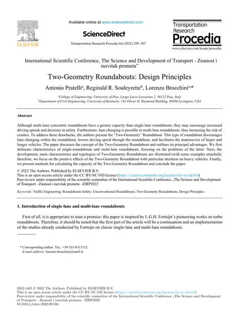 pdf two geometry roundabouts design principles