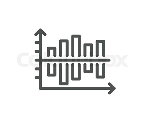 Diagram Chart Line Icon Column Graph Sign Market Analytics Colourbox
