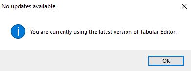 Check For Updates Doesn T Find A New Release Issue TabularEditor TabularEditor GitHub