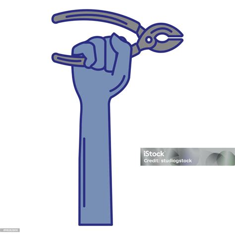 手持鉗子工具隔離圖示向量圖形及更多一個物體圖片 一個物體 不銹鋼 人 Istock