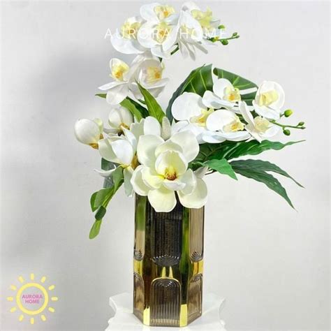 Bình Hoa Mộc Lan Tông Trắng Sang Trọng Aurora Home