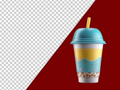 Premium Psd Bubble Tea Plastic Cup